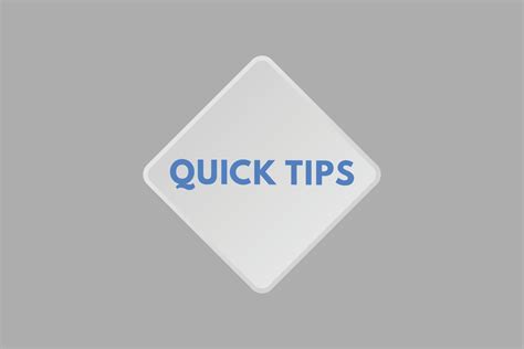 Quick Tips Text Button Quick Tips Sign Icon Label Sticker Web Buttons 17065359 Vector Art At