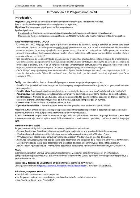 Introducción A La Programación En C Tecnología Y Electrónica Udocz