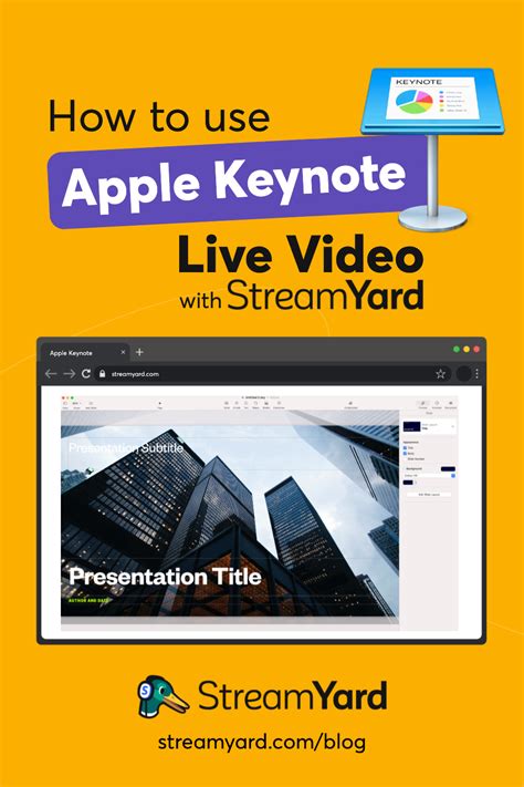 How To Use Apple Keynote Live Video With Streamyard Artofit