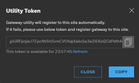 how to get the token for a new gateway on safety suite