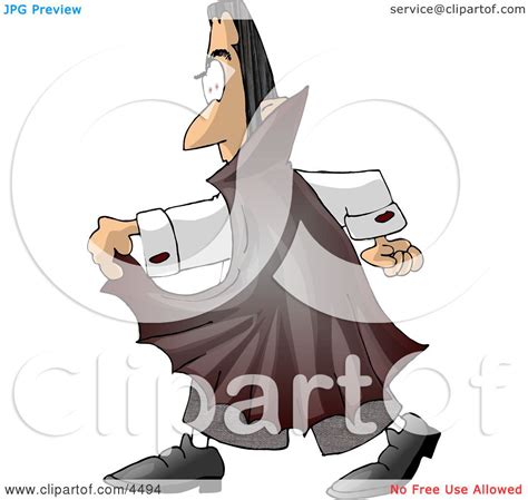 Man Wearing A Halloween Dracula Costume Clipart By Djart 4494