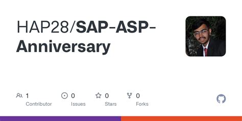 Github Hap28sap Asp Anniversary