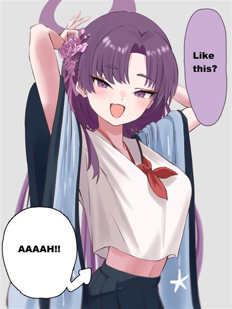 Yukari Can You Brush Back Your Hair By Kamiyamatokino R Bluearchive