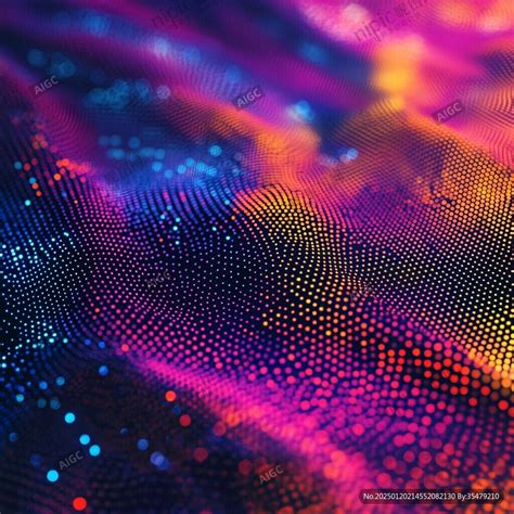 Ai创作图渐变炫彩纹理 点阵效果 梦幻网纹 酷炫光点海报 网点渐变 波普点渐变效果 印刷镭射底纹 炫彩渐变高档高端 点阵渐变排列图案 科技布图案 网布肌理 彩色渐变防伪底纹 立体感酷炫渐变背景