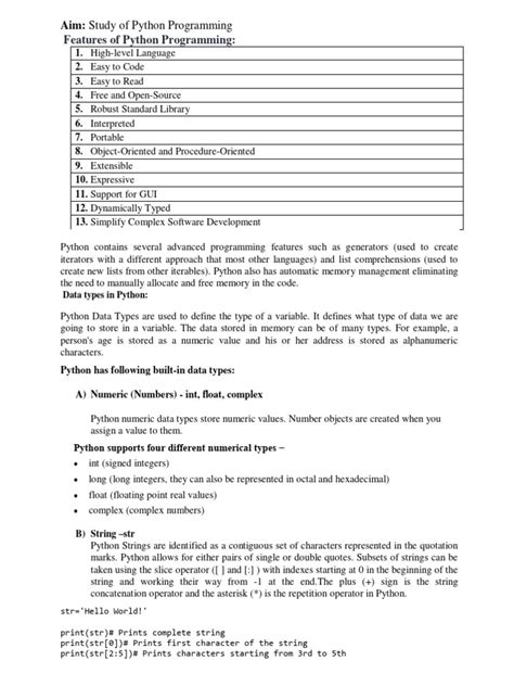 Python Practical Pdf String Computer Science Python