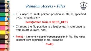 File Handling Python PPTX Programming Languages Computing