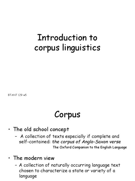 Introduction To Corpus Linguistics Pdf Linguistics Semiotics