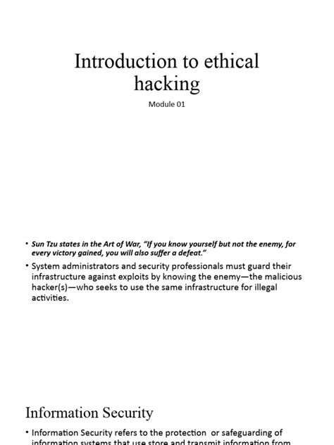 Introduction Ethical Hacking 01 Pdf Security Hacker Information Security