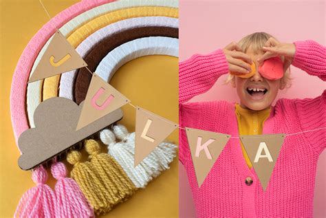 Girlanda Zrób To Sam Literki Na Sztuki Honey Pink Koko Cardboards