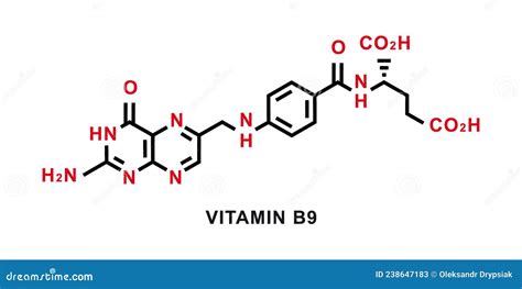 Vitamin B9 Structure Folic Acid 400 Mcg Tablets 400 Vegan Vitamin B9