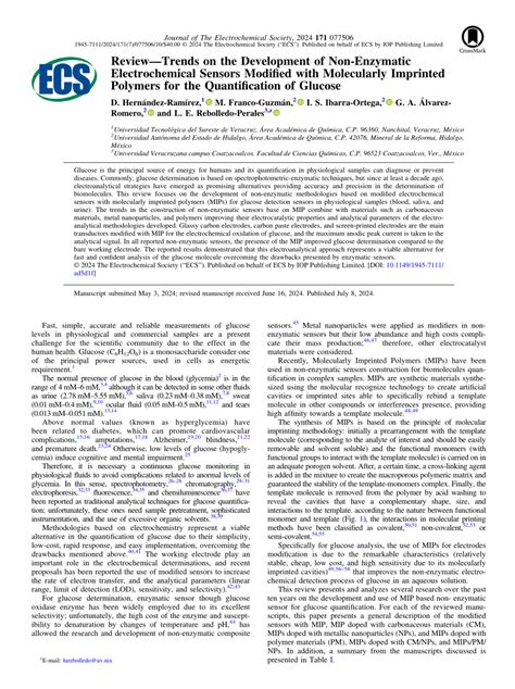 Review—trends On The Development Of Non Enzymatic Electrochemical Sensors Modified With
