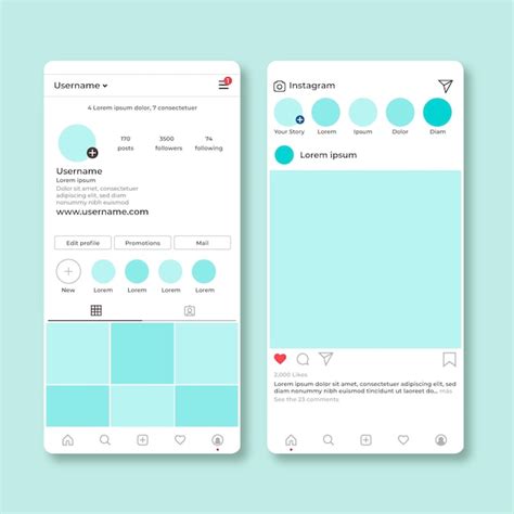 Free Vector Instagram Profile Interface Template