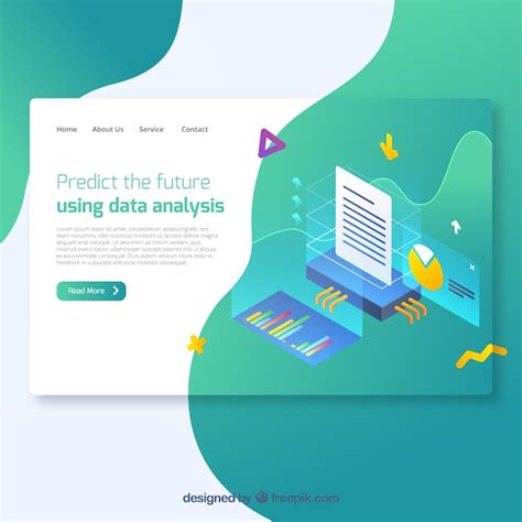 Free Vector Modern Data Analysis Landing Page Concept