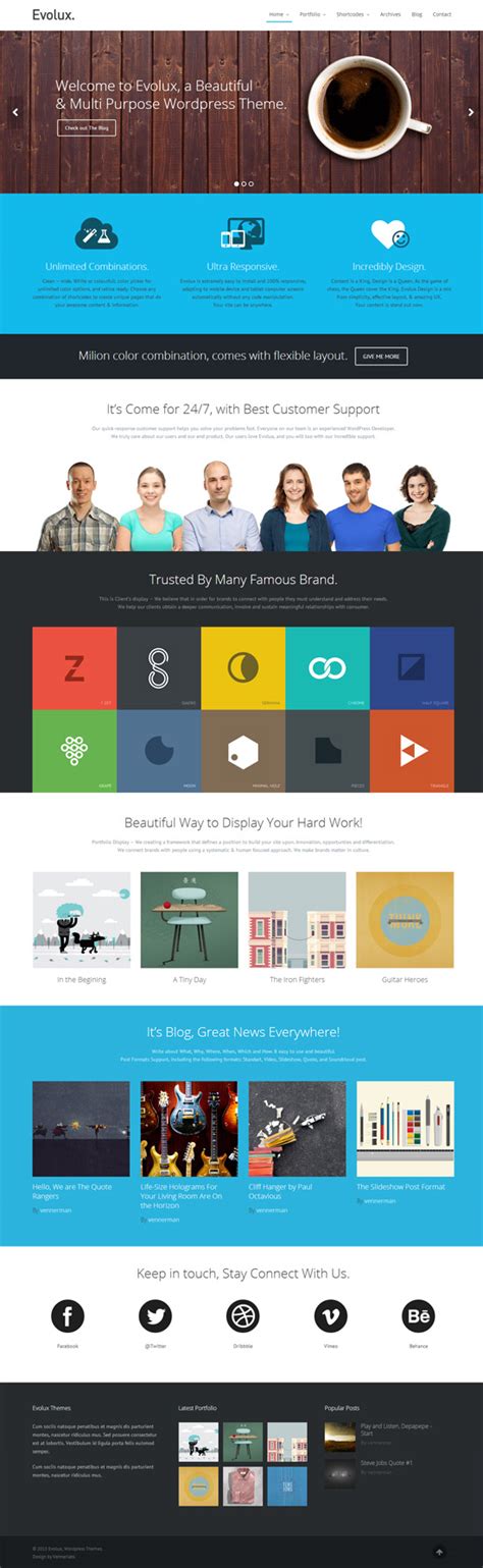 Flat Wordpress Themes 30 Creative Themes Graphic Design Junction