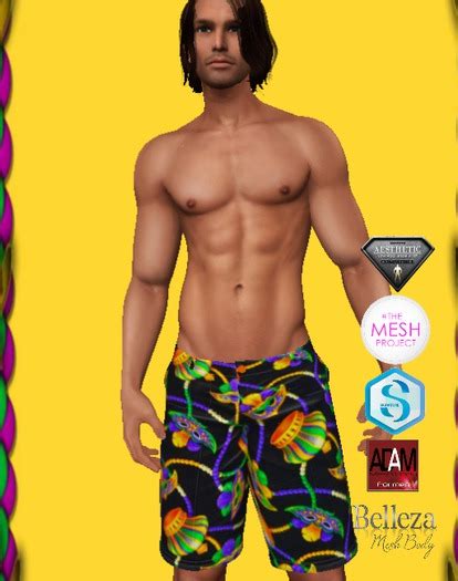 Second Life Marketplace Xk Mardi Gras Shorts