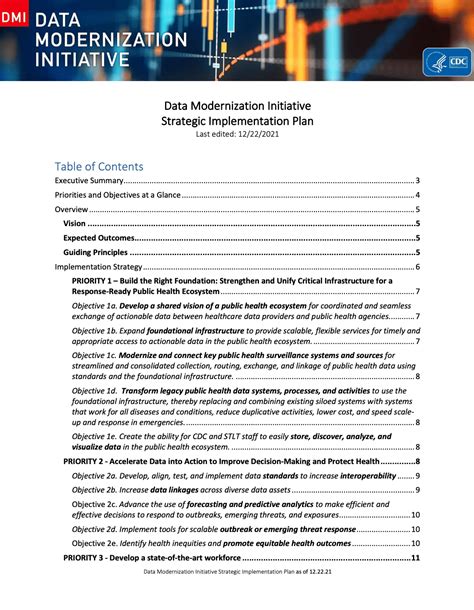 Data Modernization Initiative Strategic Implementation Plan Phern