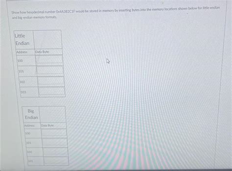 Solved Show How Hexadecimal Number Ox 4 A3 B2c1 Would Be