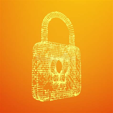 Padlock Cyber Security Concept Stock Vector Illustration Of Model Isolated 120123815
