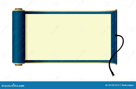 Japanese Scroll With Demon Oni Vector Illustration 240495500