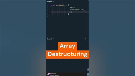 Array Restructuring Javascript Javascript Js Array Arrayinjs Trending Ytshots Latest