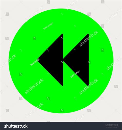 Backward Navigation Buttonvector Illustration Stock Vector Royalty Free 375112213