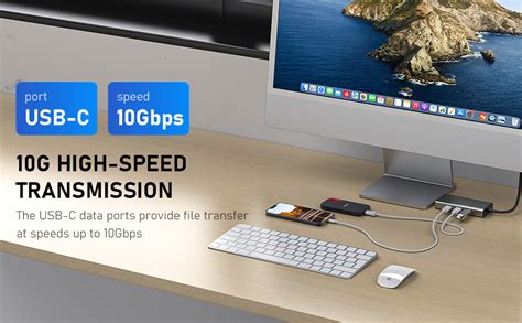 PULWTOP USB C Hub In Multiport Adapter With X USB C Gbps HDMI K Hz W PD