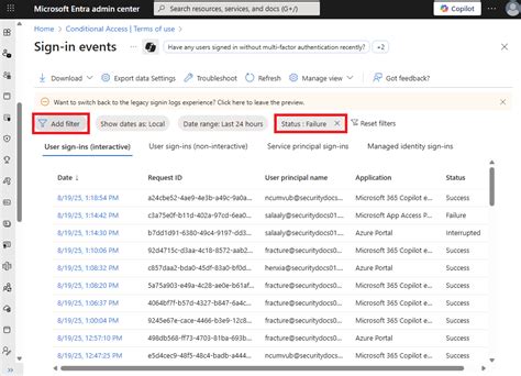 排查使用条件访问时的登录问题 Microsoft Entra Id Microsoft Learn