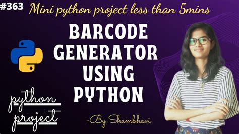 Barcode Generator Using Python Mini Python Project Python Project