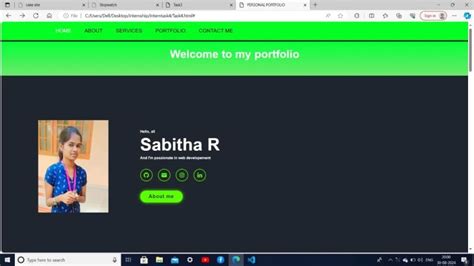 Sabitha Renu On Linkedin Web Internship Frontend Protfolio Html Css Javascript