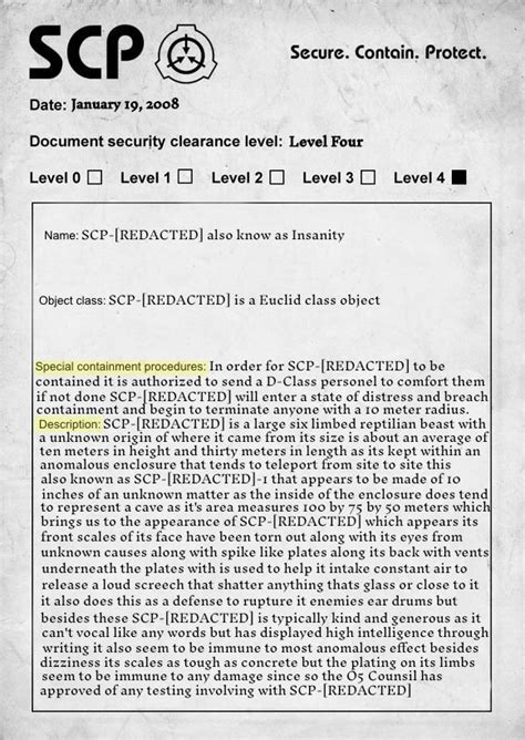 Scp [redacted] Wiki Scp Foundation Amino