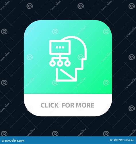 Planning Theory Mind Head Mobile App Button Android And Ios Line