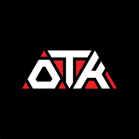 Création De Logo De Lettre Triangle Otk Avec Forme De Triangle