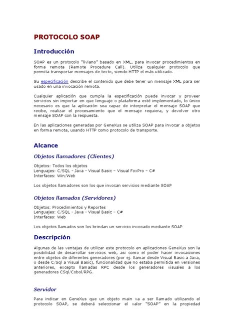 Protocolo Soap Pdf Jabón Servidor Web