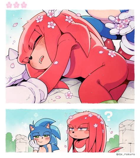 Sonic The Hedgehog And Knuckles The Echidna Sonic Drawn By Skrokuro