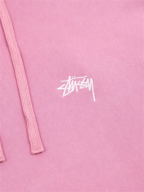 Stussy Stock Logo Hoodie Pink Goodhood