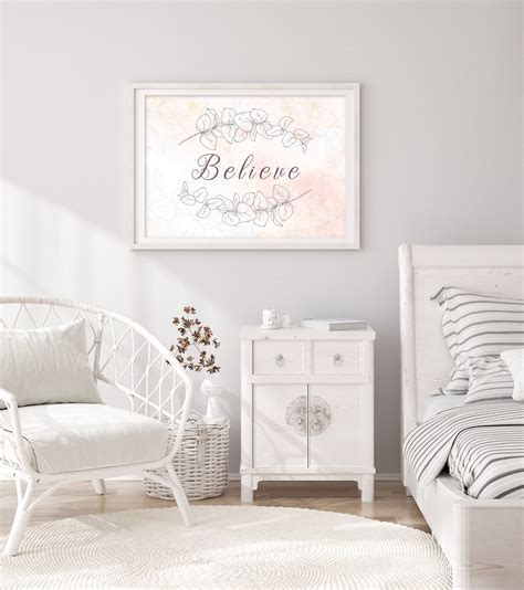 Believe Printable Wall Art Printable Believe Wall Art Believe