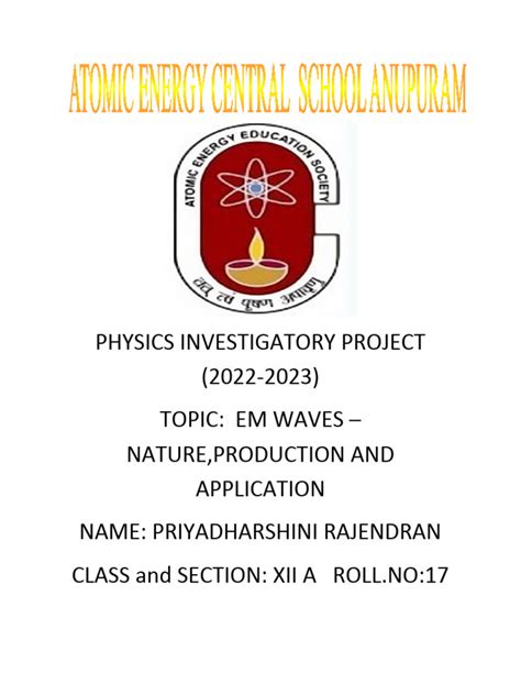 Physics 12 A Pdf Ultraviolet Electromagnetic Radiation