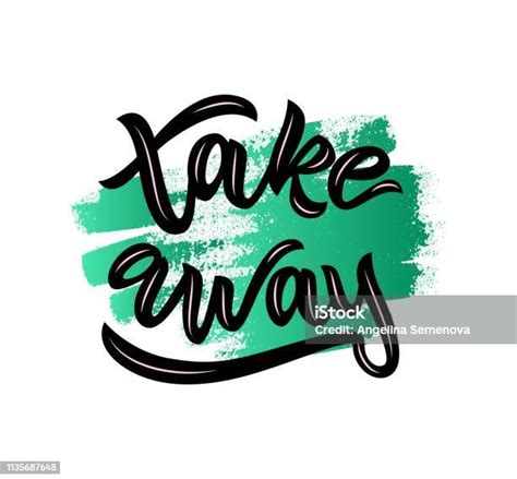 파란색 수채화 반점 배경에 검은 색 손 글자를 멀리 가져가 세요 벡터 일러스트 0명에 대한 스톡 벡터 아트 및 기타 이미지 0명 낱말 라벨 Istock