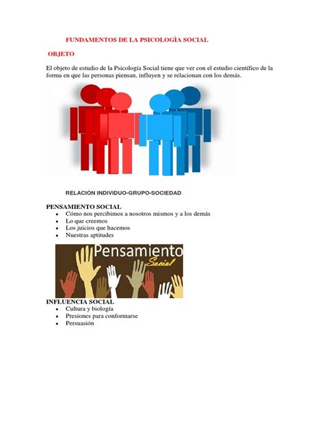 Fundamentos De La Psicologìa Social Descargar Gratis Pdf Psicología