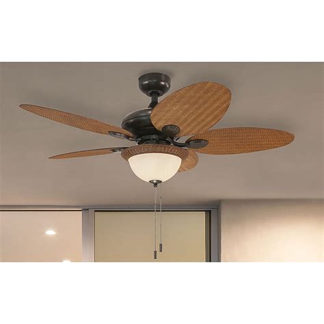 Harbor Breeze Tilghman 44 In Bronze With Brown Blades Led Indoor