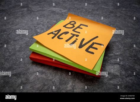 Be Active Inspirational Reminder Note Lifestyle And Personal