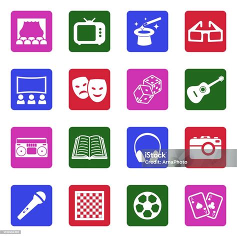 엔터테인먼트 아이콘입니다 광장에서 백색 평면 디자인입니다 벡터 일러스트입니다 3d 안경에 대한 스톡 벡터 아트 및 기타 이미지 3d 안경 3차원 형태 Brand