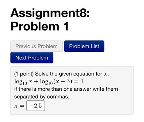 Solved Assignments Problem 1 Problem List Previous Problem