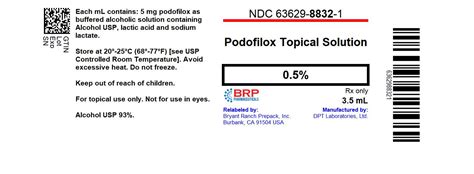 Podofilox Bryant Ranch Prepack Fda Package Insert