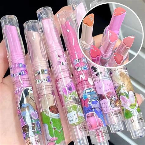 플로렛 슈퍼 뷰티 젤리 립스틱 플라워 하트 모양 립스틱 롱 래스팅 매트 립글로스 방수 한국 레드 립 틴트 Aliexpress