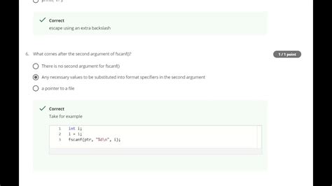 Coursera C For Everyone Structured Programming Week 4 Quiz Youtube