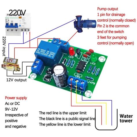 Water Level Controller Switch Liquid Level Sensor Module Automatically Pumping Drainage