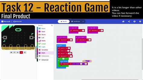 F1 It Microbit Task 12 Reaction Game Final Product Youtube