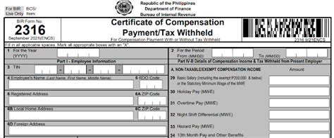 Download Bir Form No 2316 Your Guide To The Certificate Of