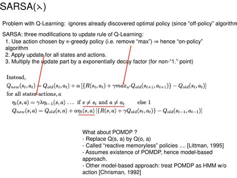 Ppt Learning Based Methods To Mdp And Pomdp Reinforcement Learning And Q Learning Powerpoint